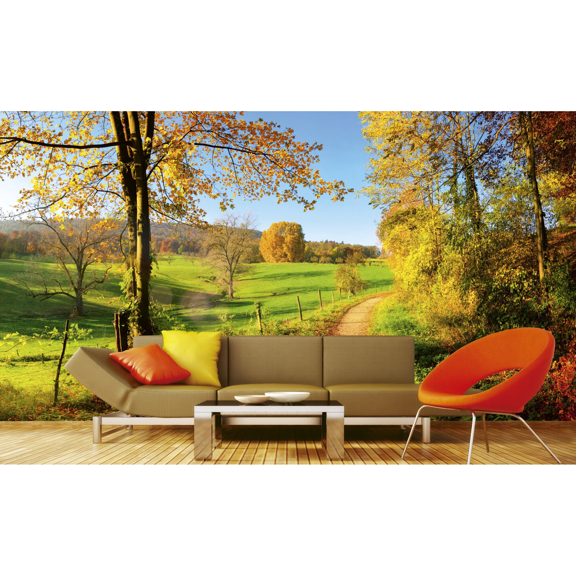 Tapet DIMEX, Model Peisaj in padure, 375 x 250 cm, Netesut, Multicolor ...