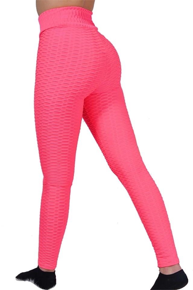 Colanti anticelulitici, modelatori, talie inalta, Roz Neon, XL - eMAG.ro