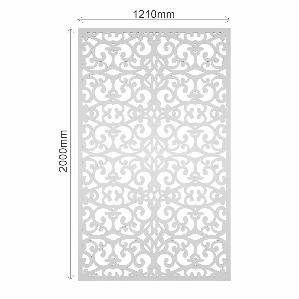 Panou separator decorativ din PVC alb, model 004, 2000x1210x15 mm - eMAG.ro