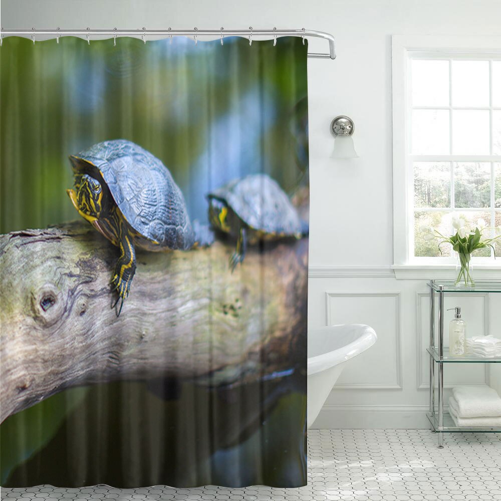 Perdea Dus Cada pentru Baie Art Factory, Testoase mici, 150 x 200 cm ...