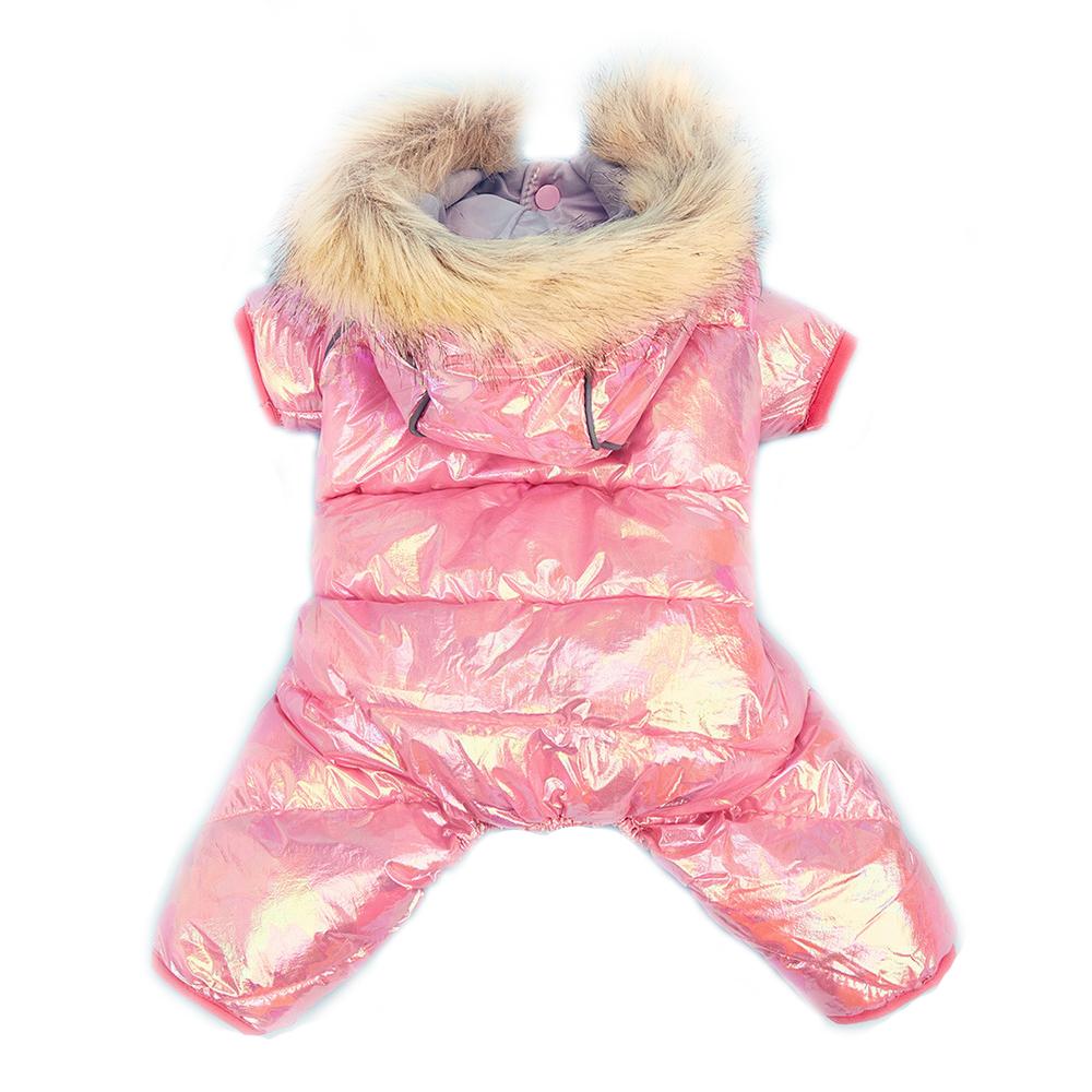 Geaca catei lucioasa roz, 2XL 38 cm lungime - eMAG.ro