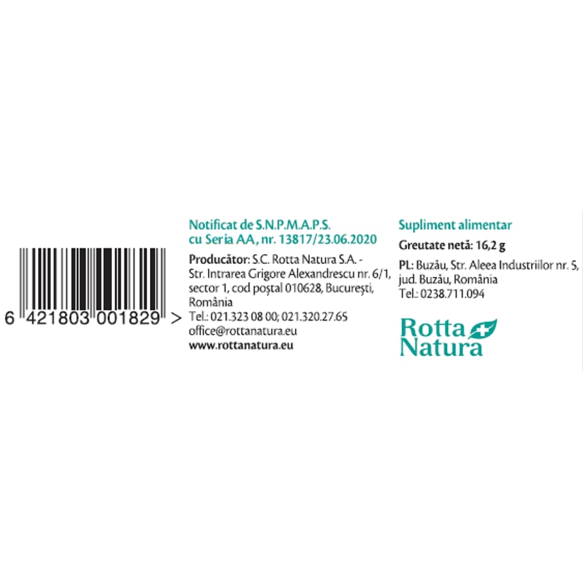Supliment alimentar Rotta-Fer, Rotta Natura, Fier 15 mg + Vit C si ...