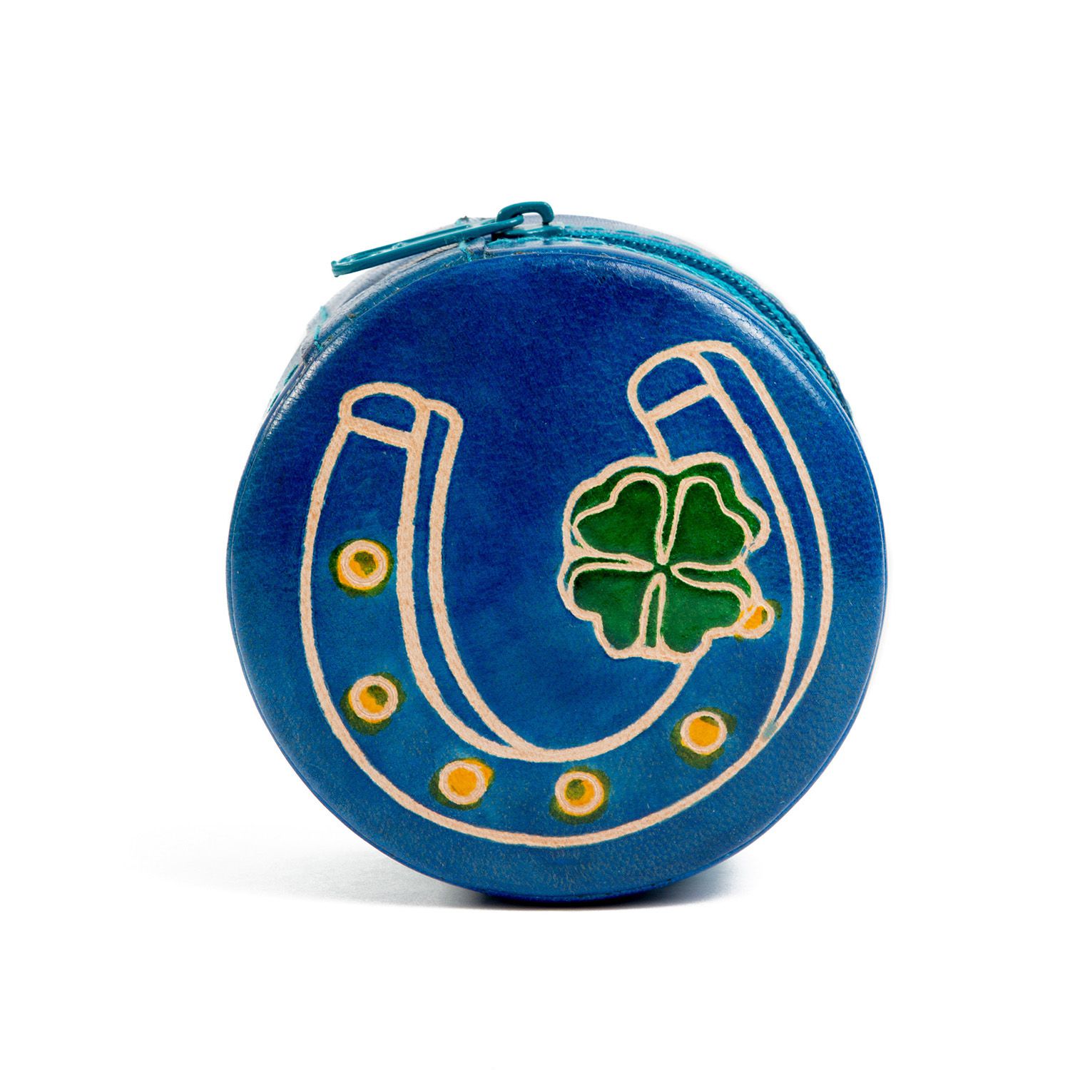 Mini portofel pentru monede din piele, cu model potcoava, 76x76x42 ...