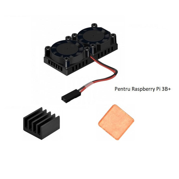 Двоен вентилатор и радиатор за Raspberry Pi 4B / 3B +, ZP-0037 - eMAG.bg