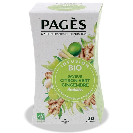Ceai BIO pentru revigorare (lamaie verde, ghimbir) Pages, 20 pliculete ...