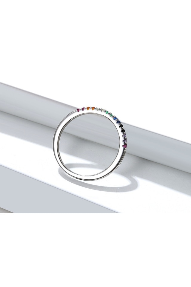 Inel din Argint 925 Magic Rainbow cu pietre de zirconiu colorate ...