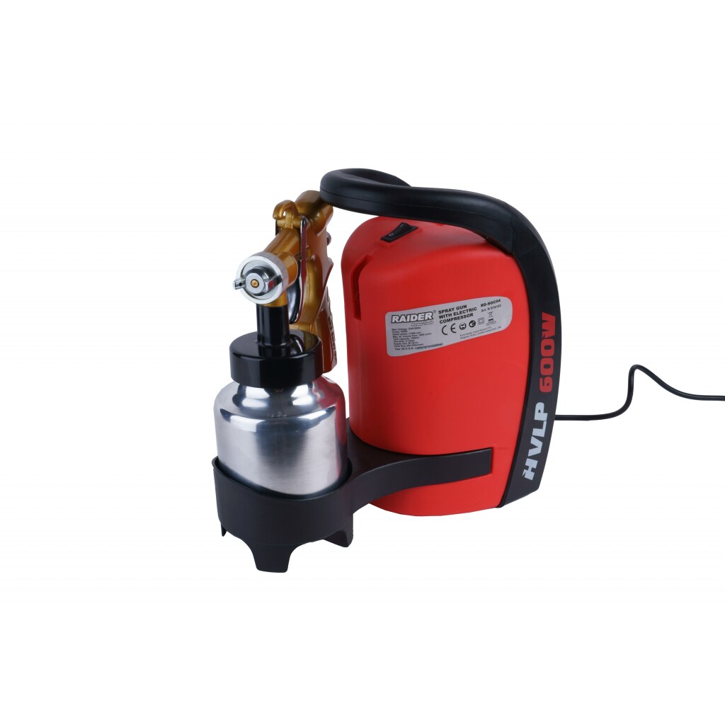 Pistol de vopsit cu compresor Raider RD-SGC04, 600 W, 1.8 mm - eMAG.ro
