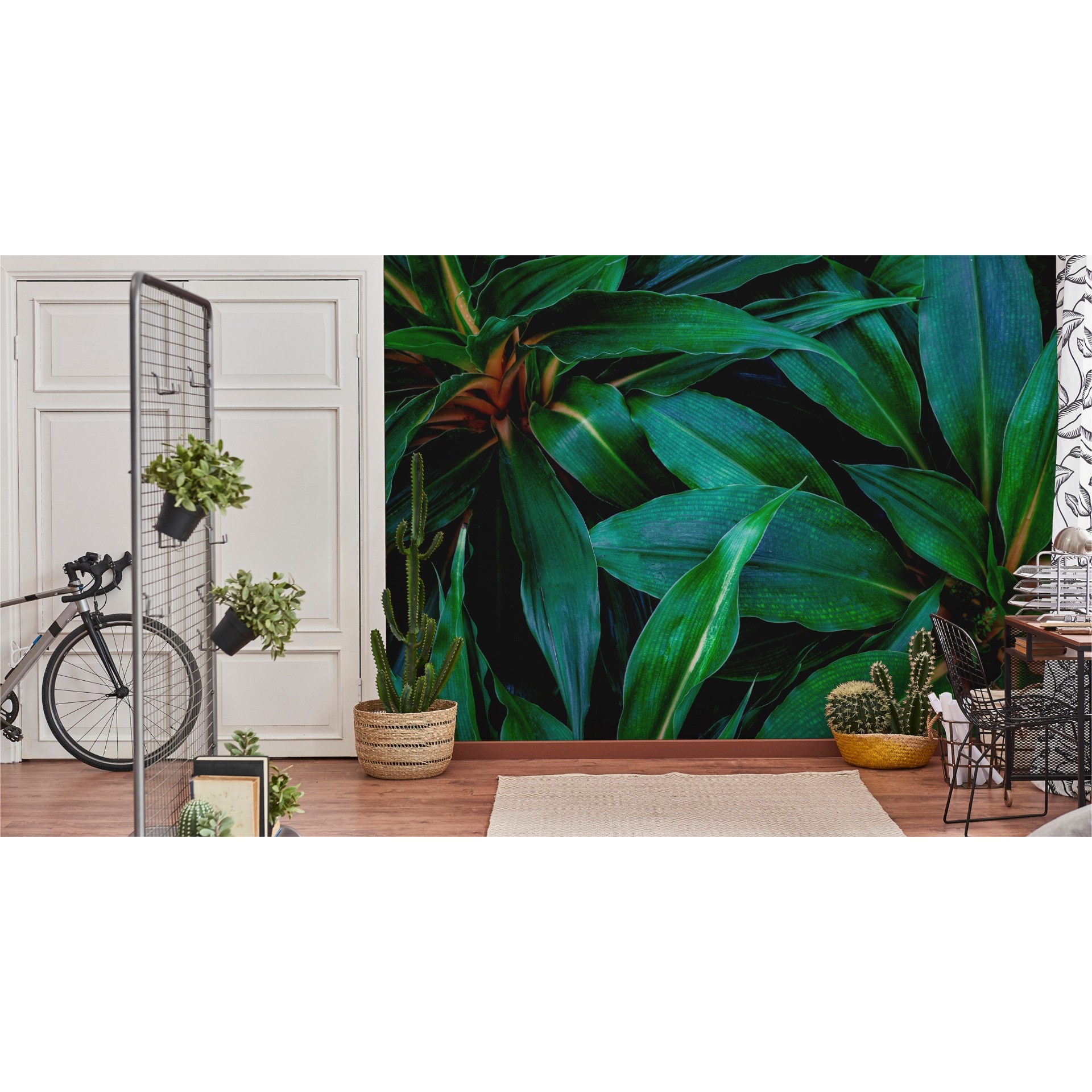 Fototapet pentru living frunze desen la moda 3D 360cm x 240cm Decor ...
