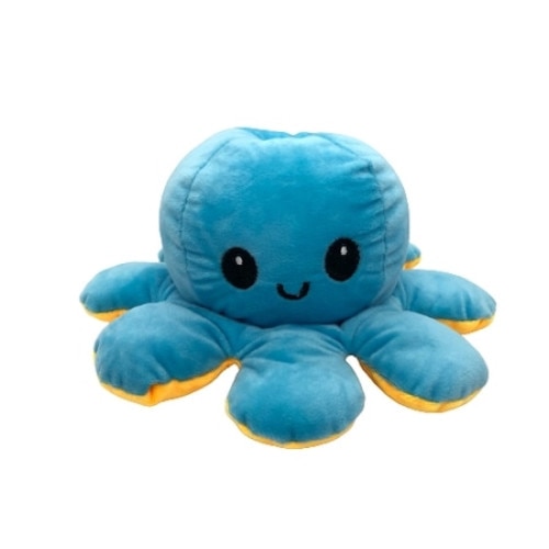 Caracatita reversibila din plus cu fata fericita si fata trista, galben ...