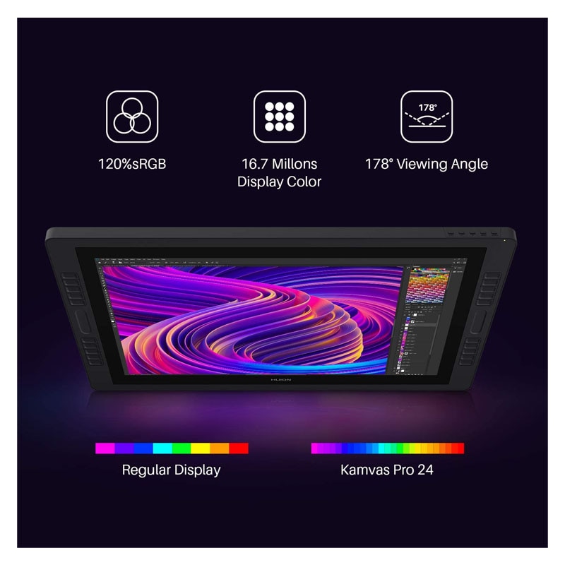 HUION Kamvas Pro 24 grafikus monitor - eMAG.hu