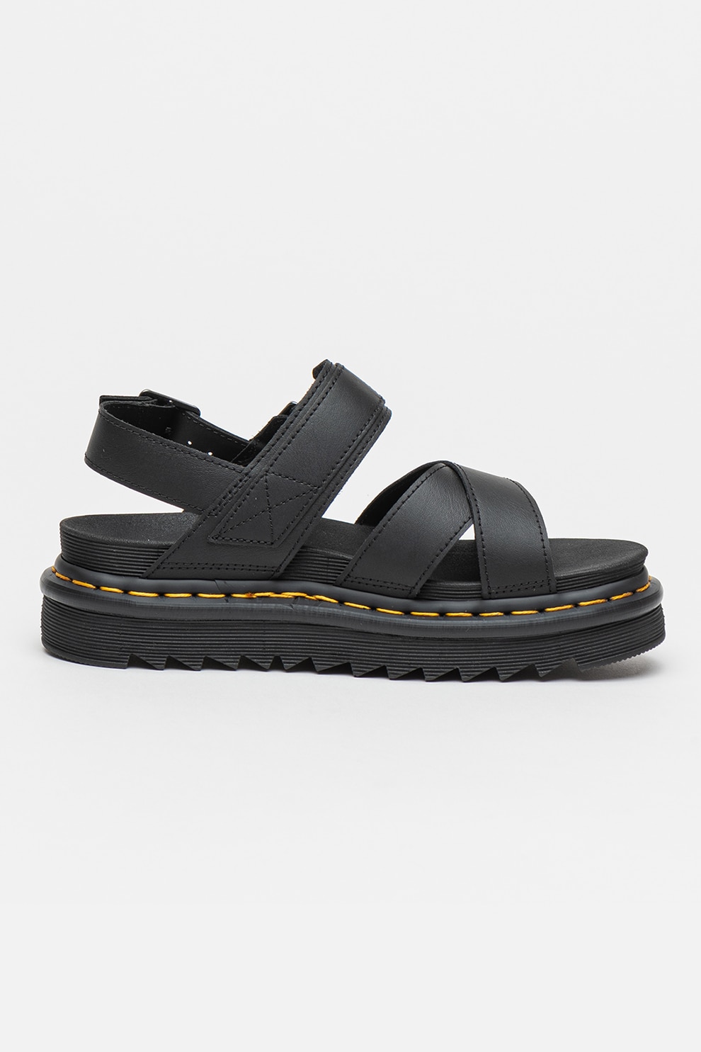 Dr. Martens, Кожени сандали Voss II с кръстосани презрамки, Черен, 7 ...