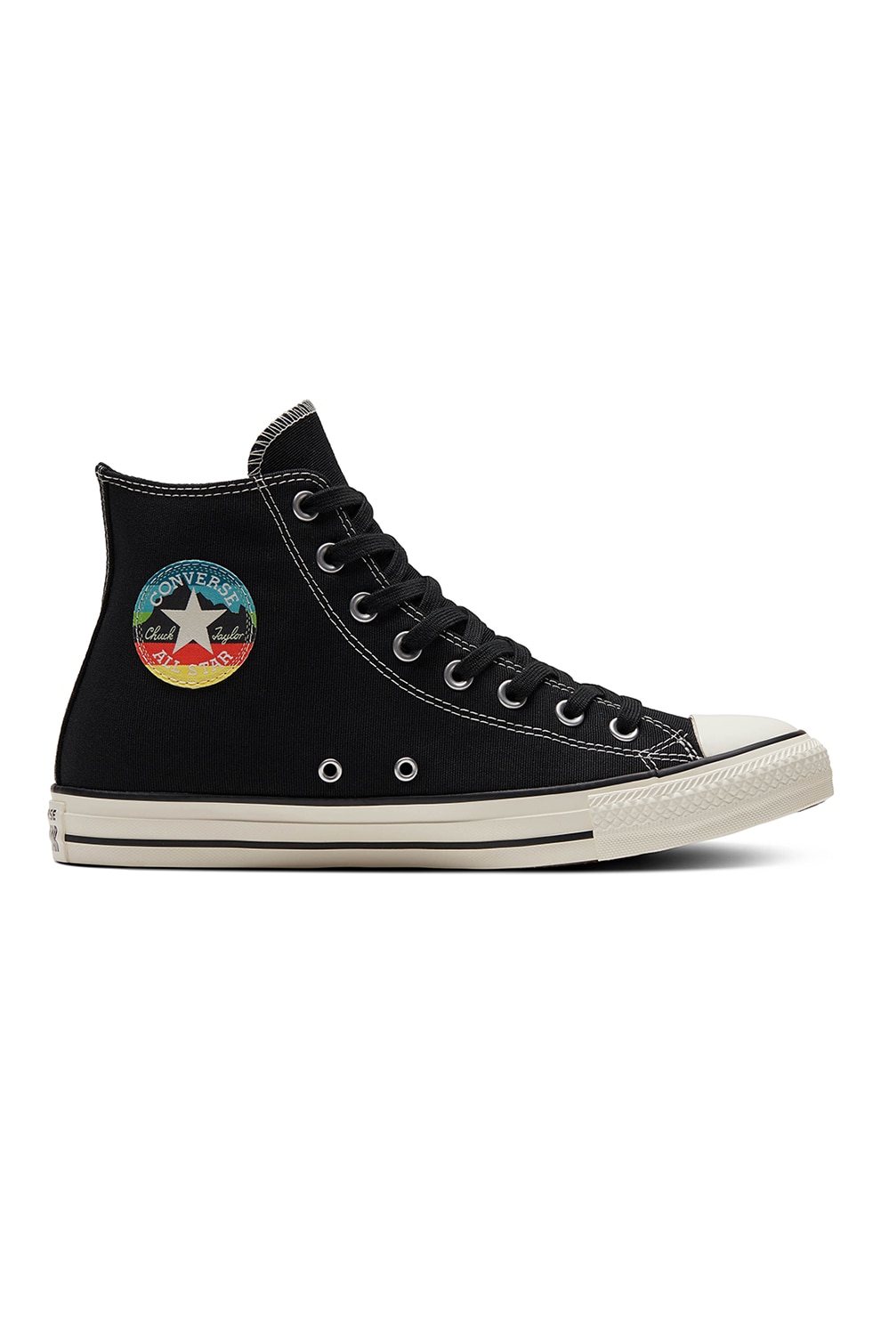 Converse, Tenisi high-cut unisex Chuck Taylor All Star, Negru/Alb ...