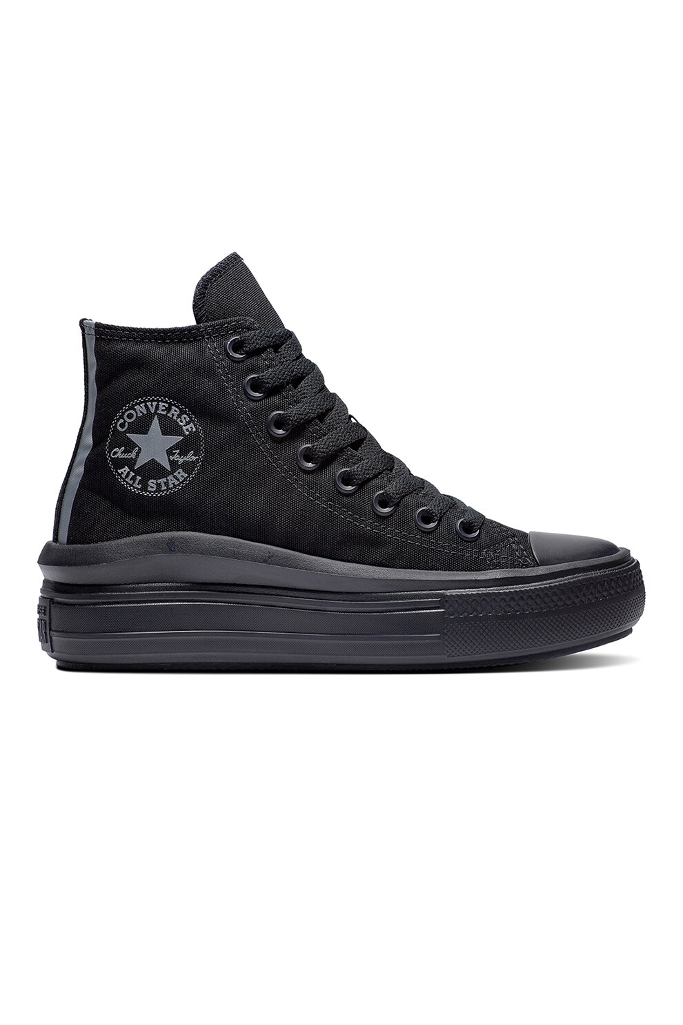 Converse, Tenisi wedge high-cut Chuck Taylor All Star Move, Negru/Gri ...