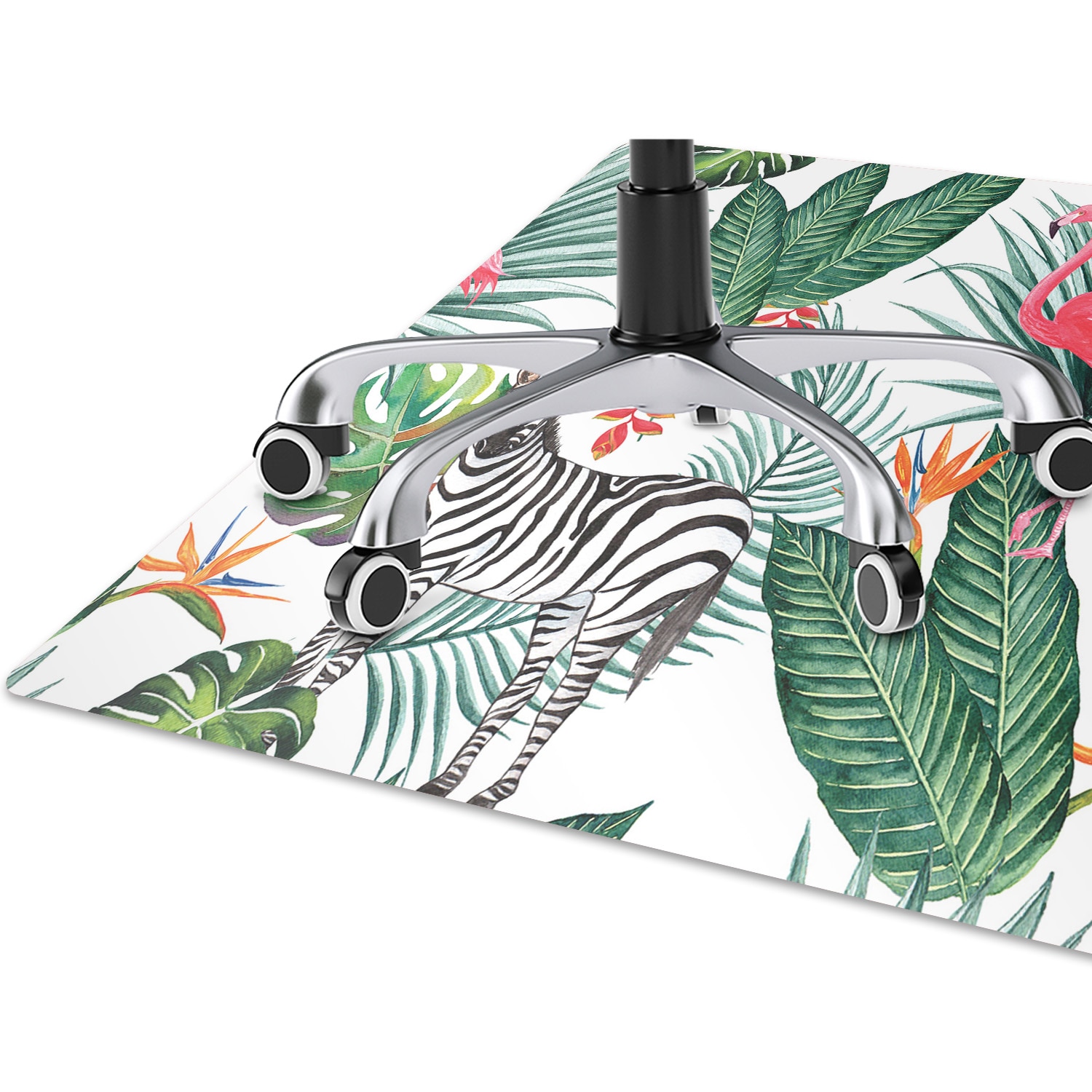 OEM kmat-3008 irodai szék szőnyeg, 100x70cm, flamingó és zebra minta ...