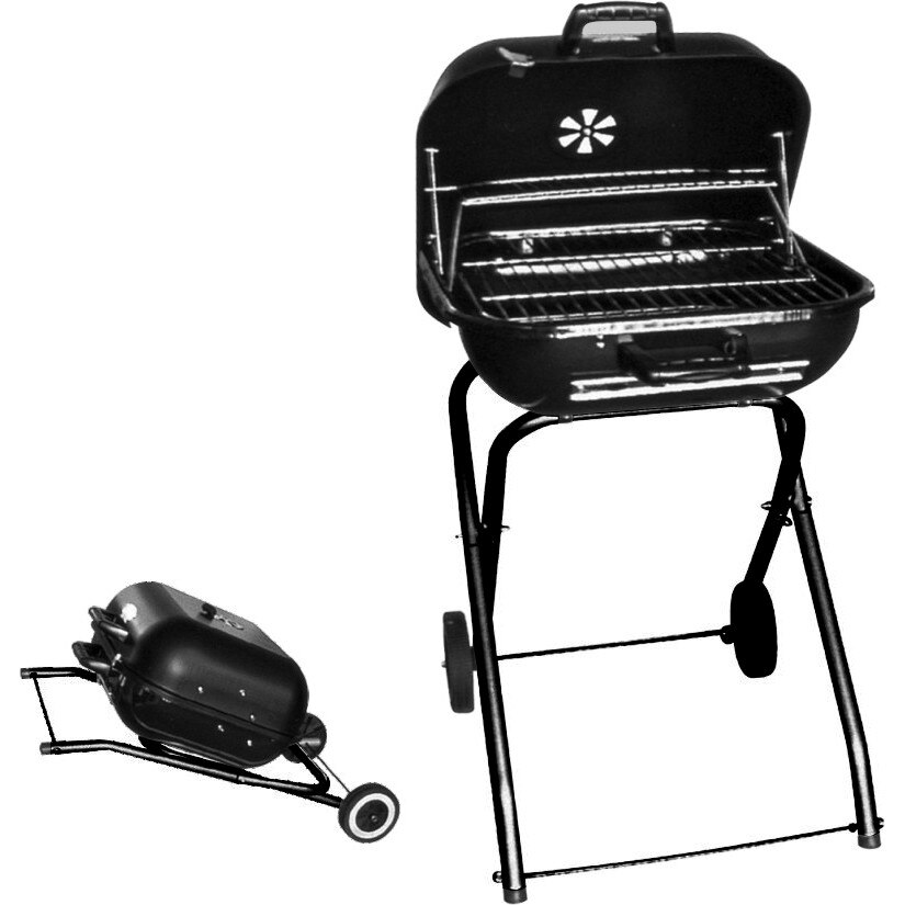 Gratar pliabil cu roti, culoare negru - eMAG.ro
