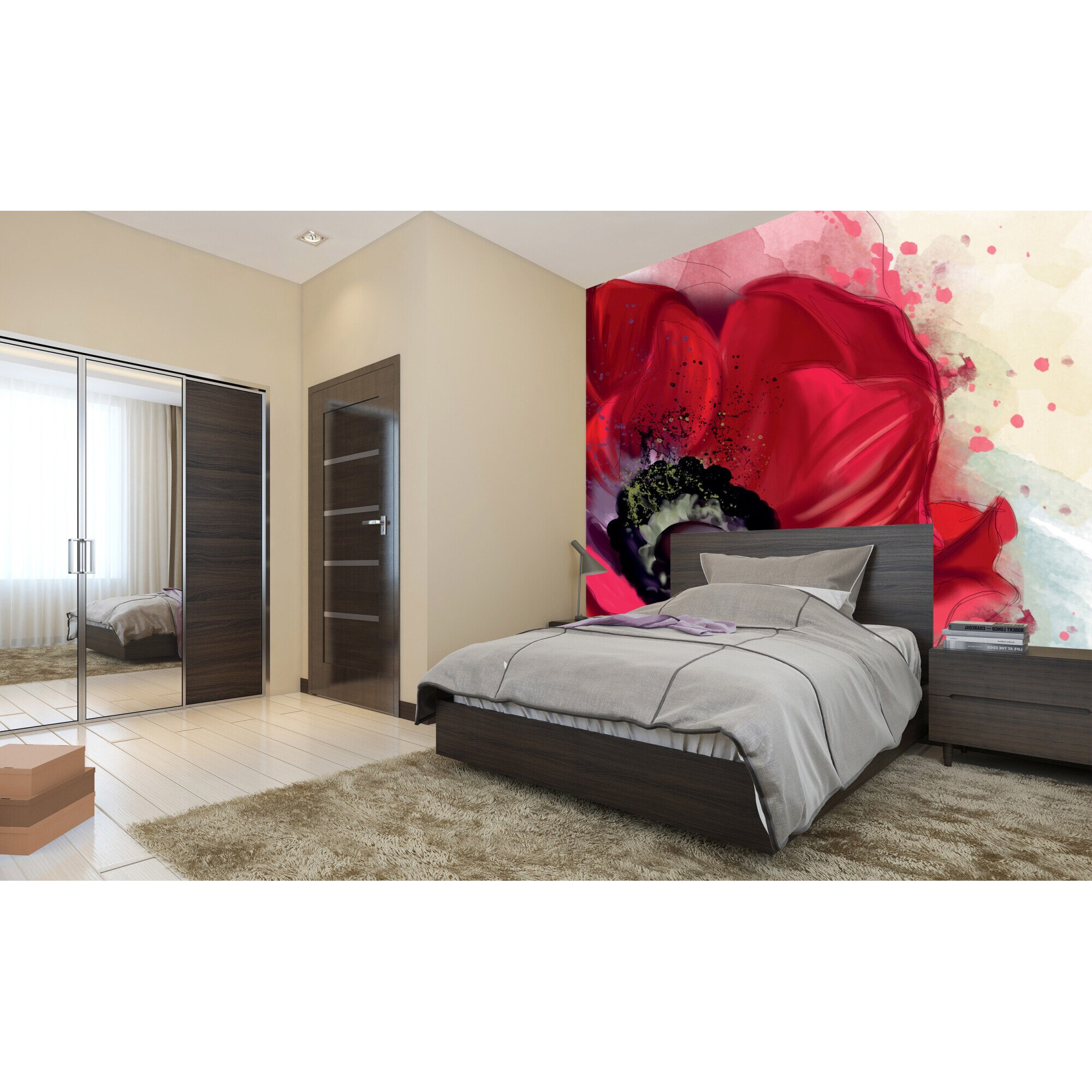 Tapet DIMEX, Model Mac rosu, 225 x 250 cm, Netesut, Rosu - eMAG.ro