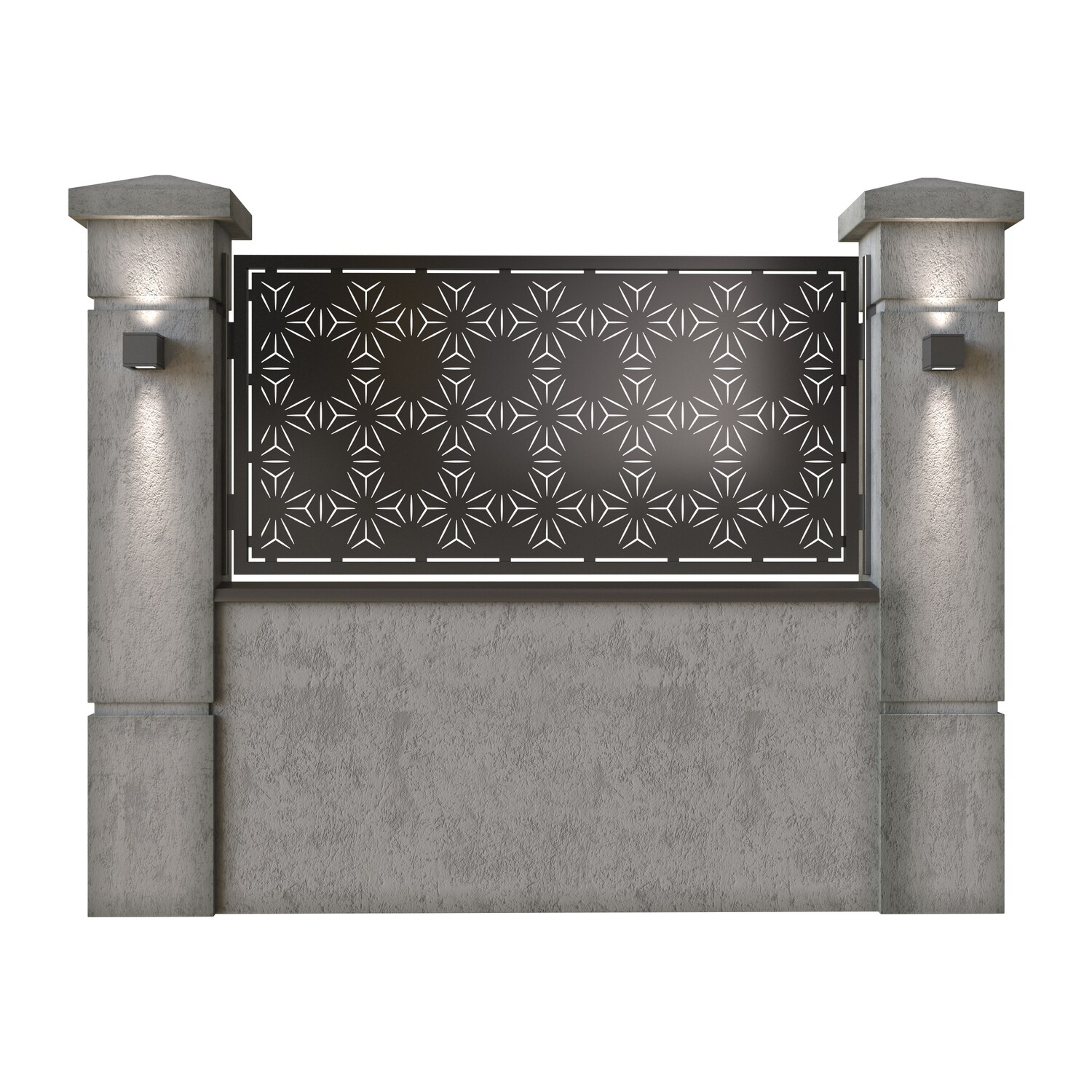 Panou de gard mic din tabla decupata (traforata) CNC cu plasma, model ...