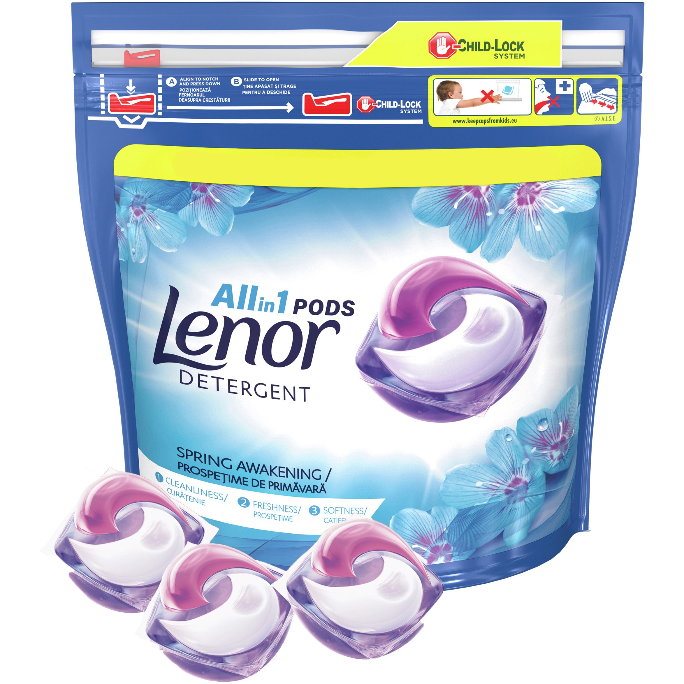 Detergent capsule Lenor All in One PODS Spring Awakening, 70 spalari ...