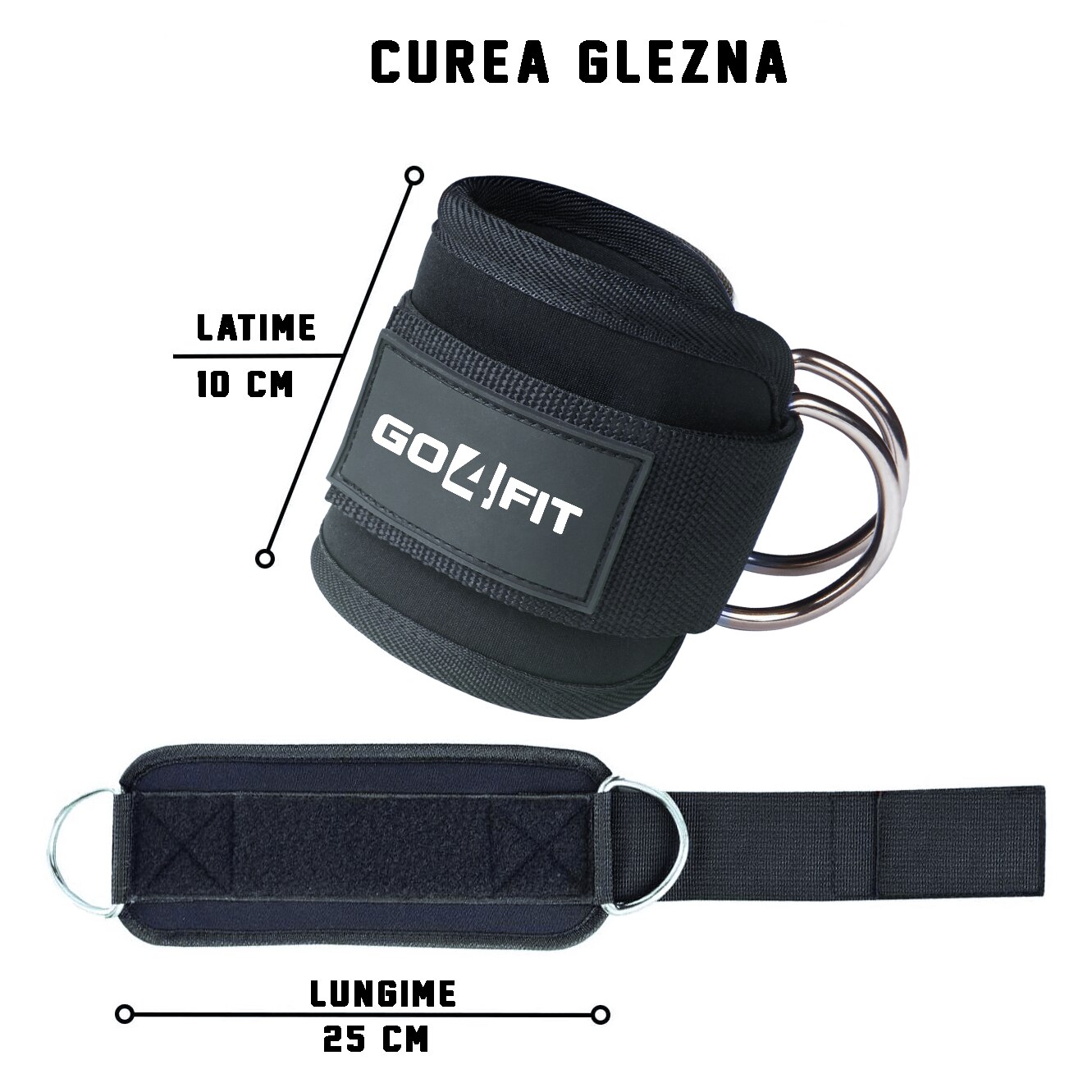 Set 2 chingi glezne, GO4FIT, curele/banda glezne - eMAG.ro