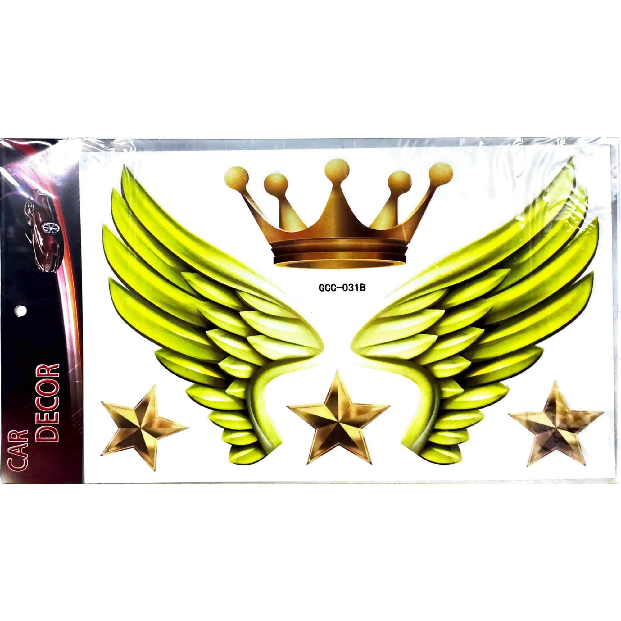 Autocolant auto, tuning, autoadeziv, 25cm x 37cm, Aripi aurii - eMAG.ro