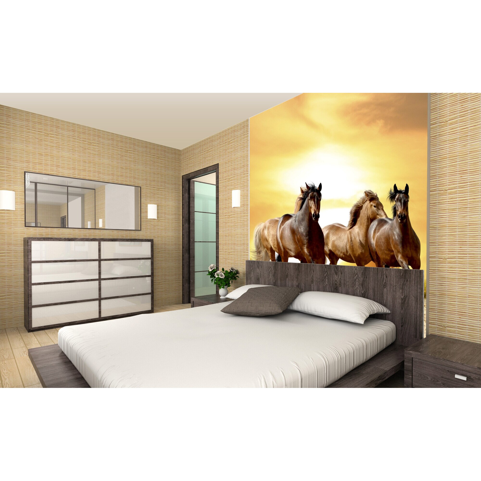 Tapet DIMEX, Model Cai in apus de soare, 225 x 250 cm, Netesut ...