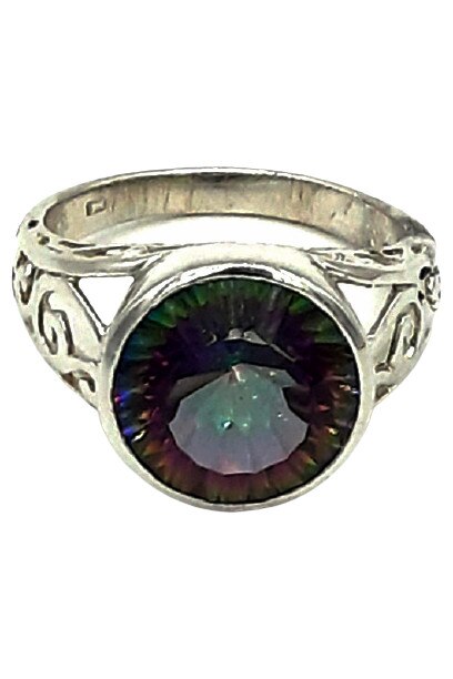 Inel Argint 925 Flaminia cu piatra de topaz mistic marime 18 - eMAG.ro