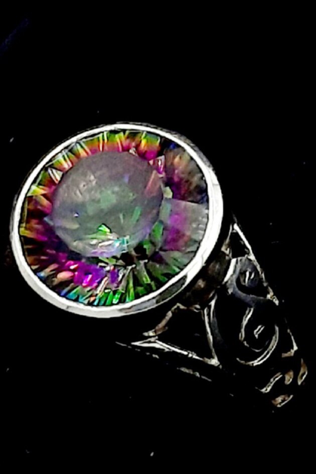 Inel Argint 925 Flaminia cu piatra de topaz mistic marime 18 - eMAG.ro