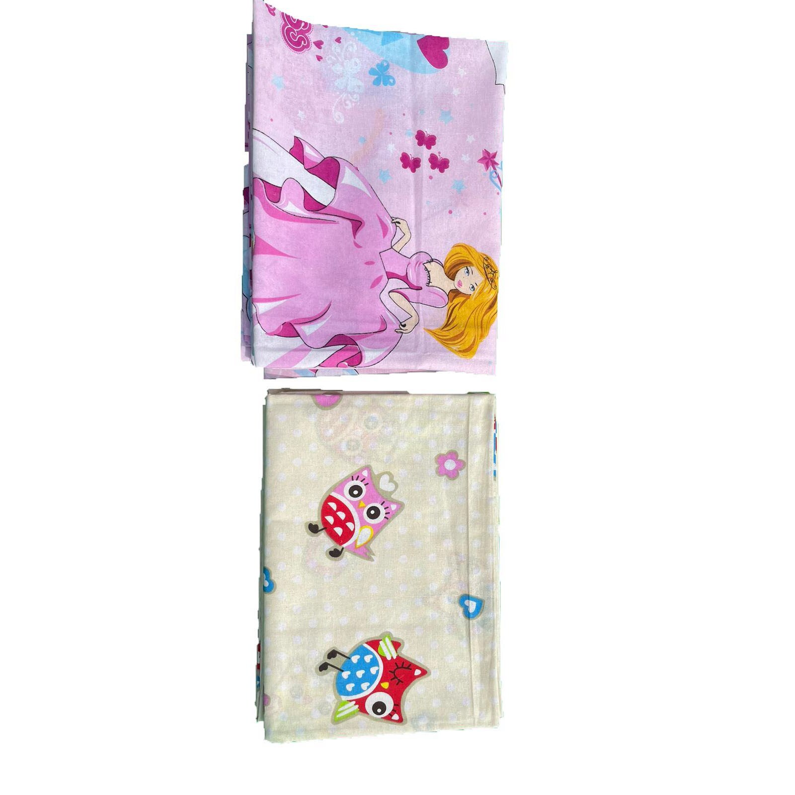 Set 2 lenjerii de pat copii imprimeuri Disney Bufnite si Printese 140 x ...