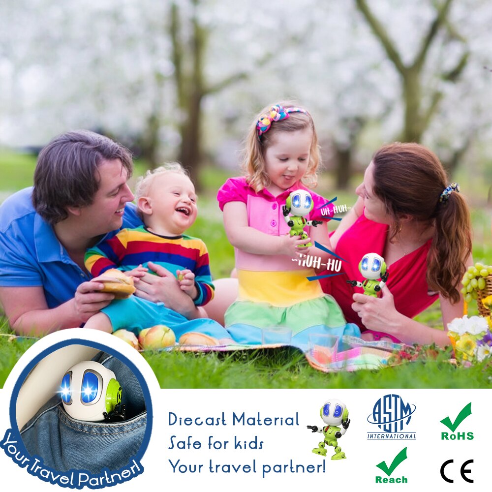 Robot interactiv vorbitor Hoogar, Verde/Alb - eMAG.ro