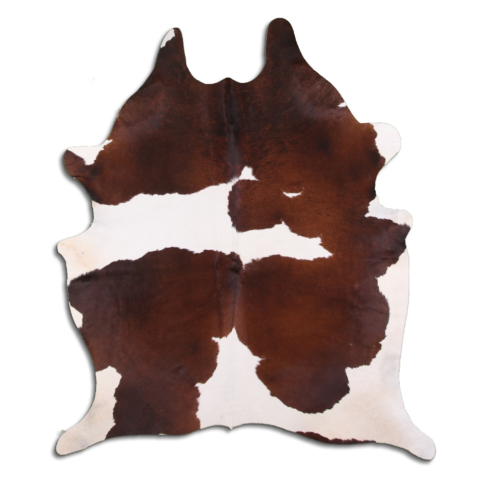 Covor din piele de vaca 2080, By Max, Maro/Alb, 200x200 cm - eMAG.ro