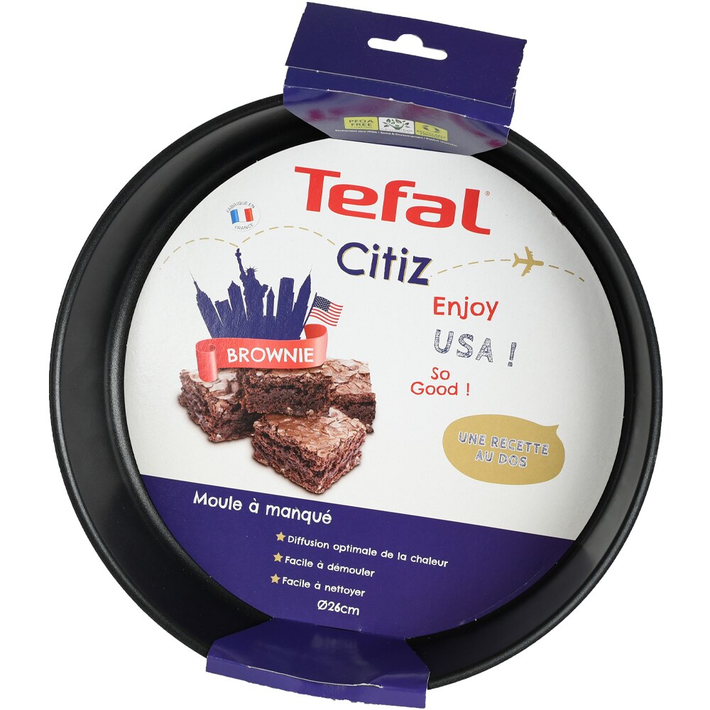 Tefal tepsi brownie, pite, süteményhez, 26 cm, tapadásmentes, kerek ...