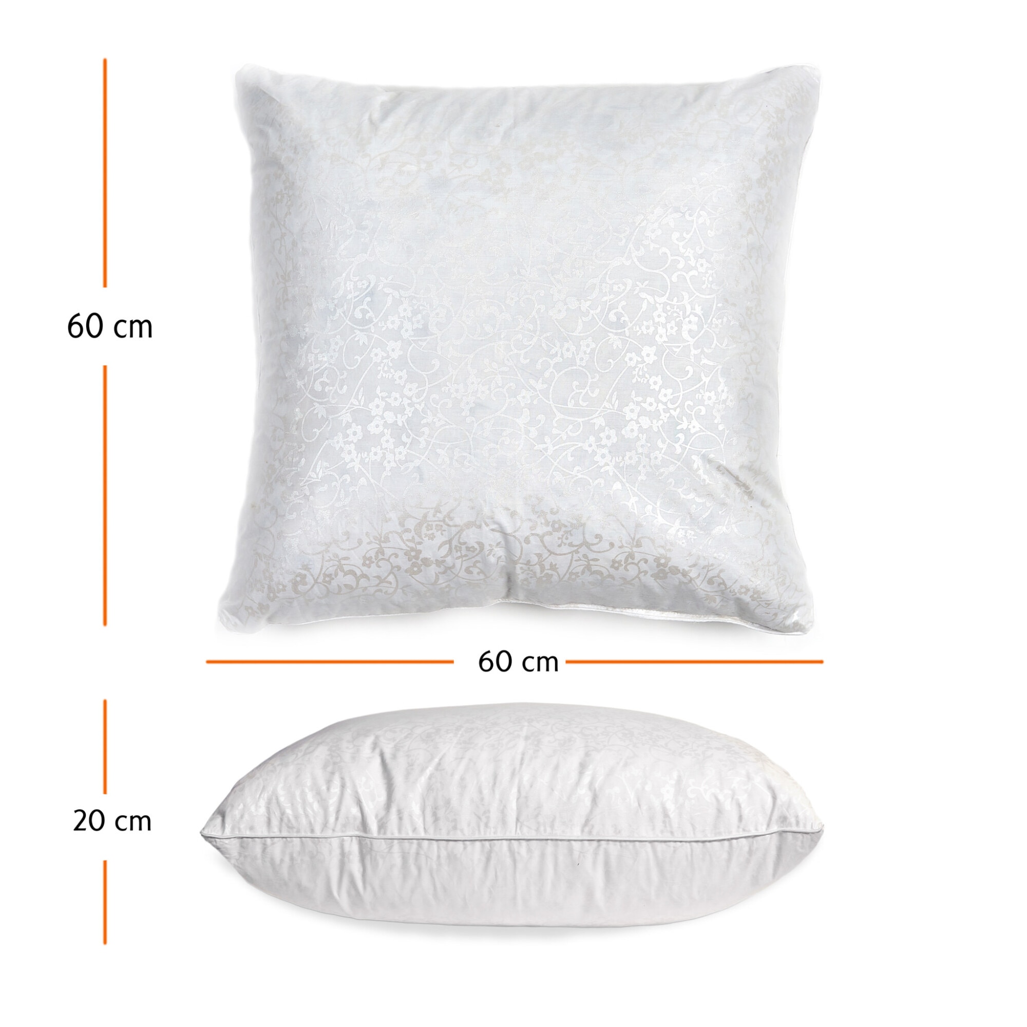 Pehely és libatoll párna nyomattal, 1200 g, fehér, 60 x 60 cm - eMAG.hu