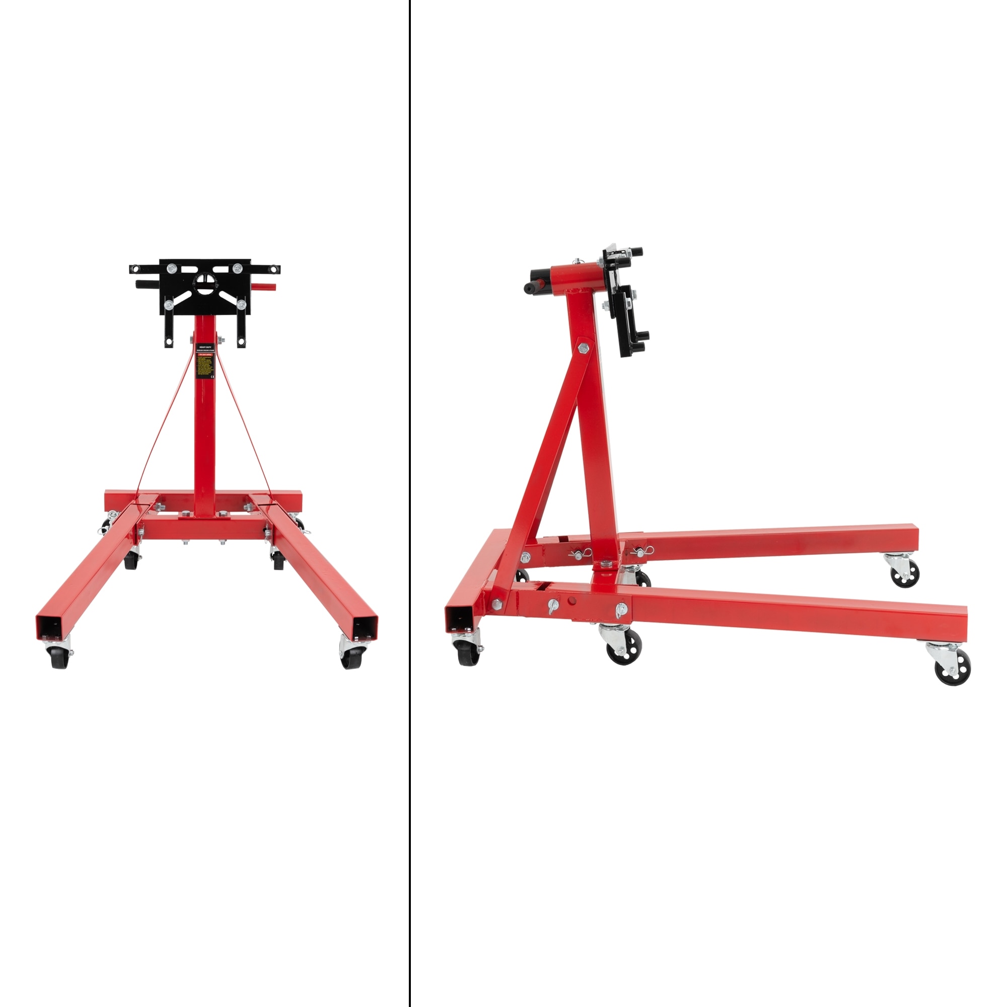 Stand motor cu suport rotativ, ECD Germany, Ø 20 x 300 mm, rosu, otel ...