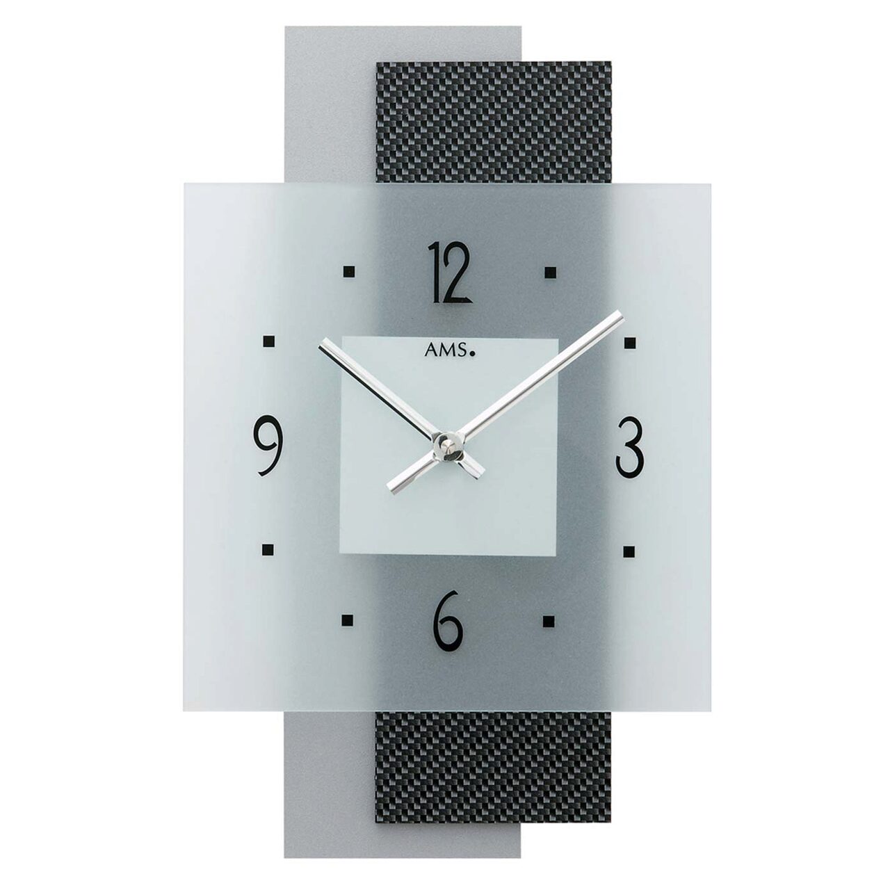 Ceas de perete AMS 9243, Quartz, Transparent, Analogic, Modern - eMAG.ro