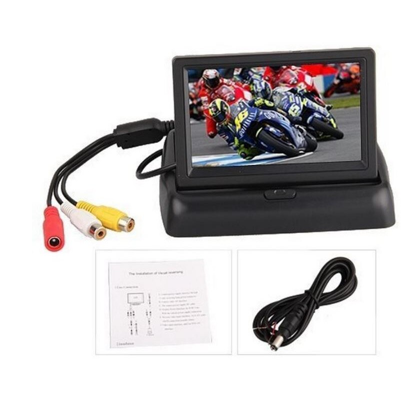 Monitor 4.3 Pliabil 2 intrari video Cablu Alimentare Mufa Bricheta Auto ...