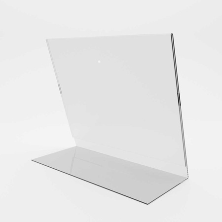 Suport nume/info/foto, format A4 landscape, 3 buc/SET, transparent, pentru expunere birou - eMAG.ro