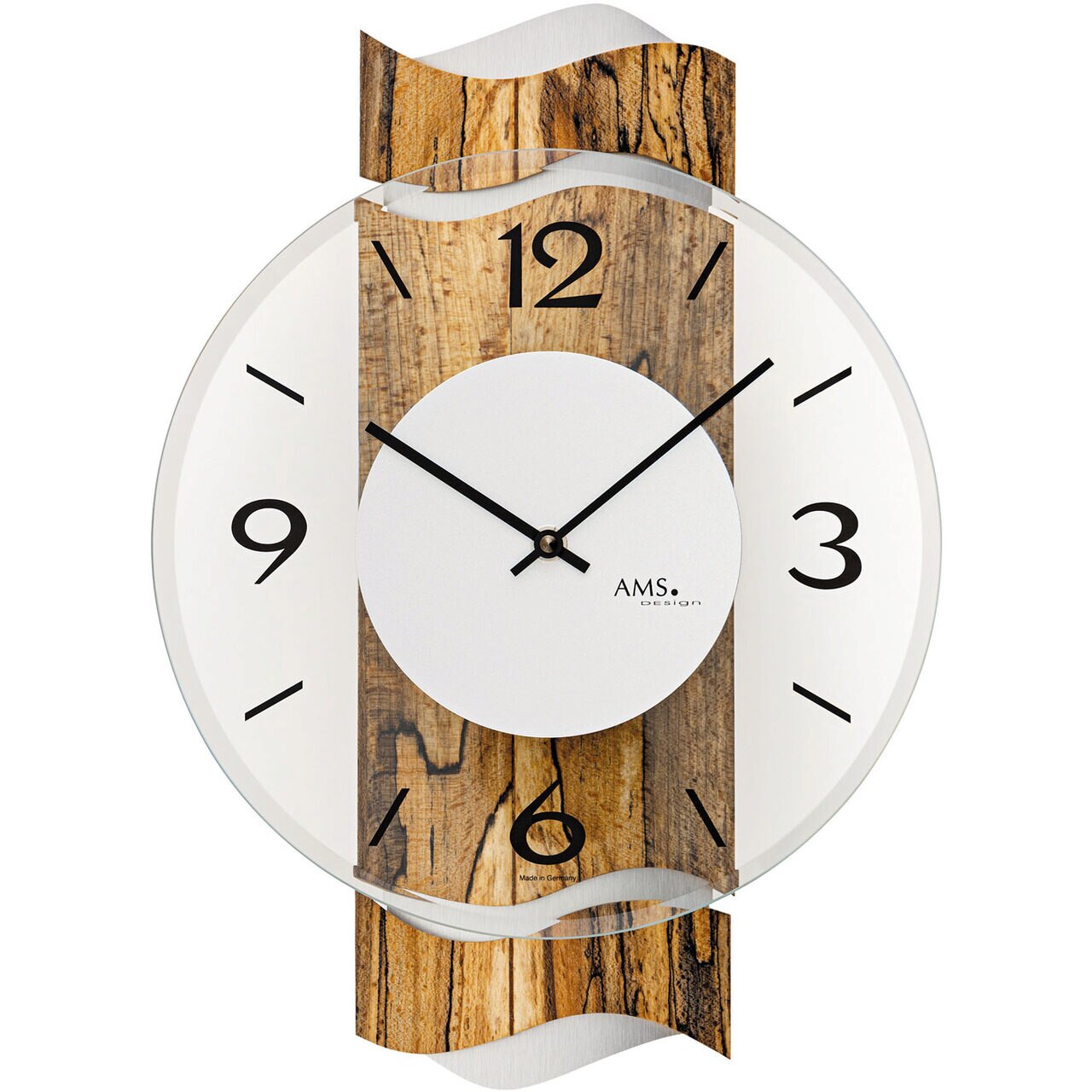 Ceas de perete AMS 9622, Quartz, Transparent, Analogic, Modern - eMAG.ro