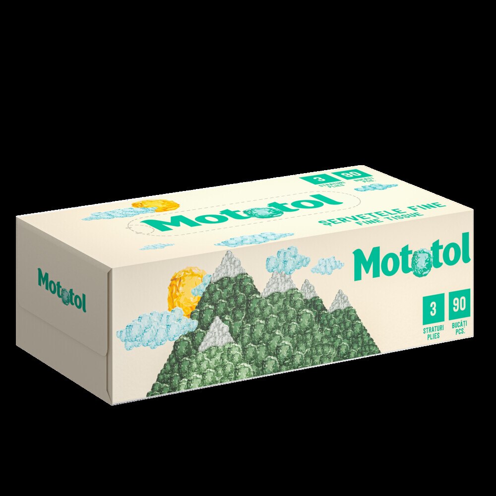 Set 21 cutii de servetele la cutie, Mototol, 3 straturi, 90 bucati, alb ...