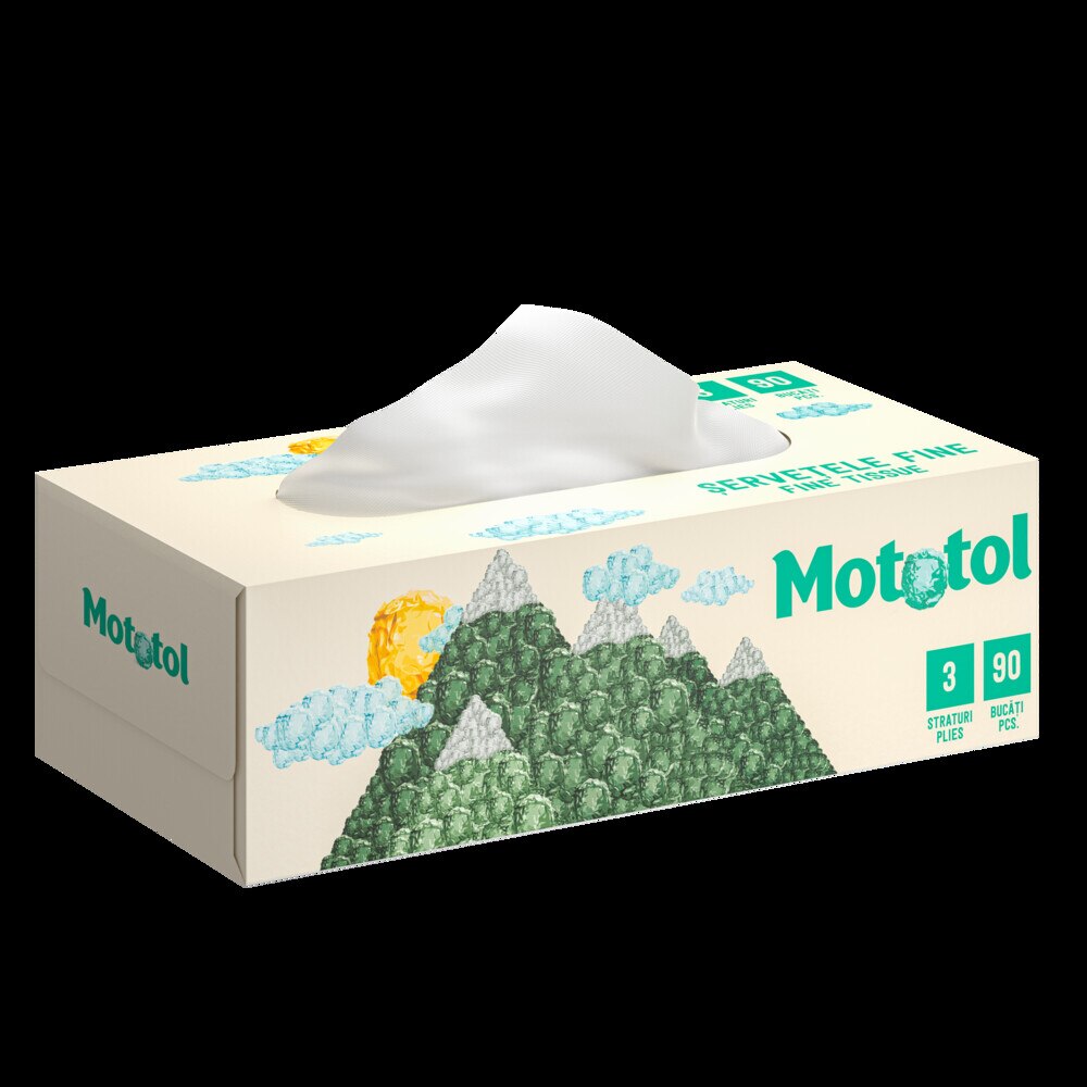 Set 21 cutii de servetele la cutie, Mototol, 3 straturi, 90 bucati, alb ...