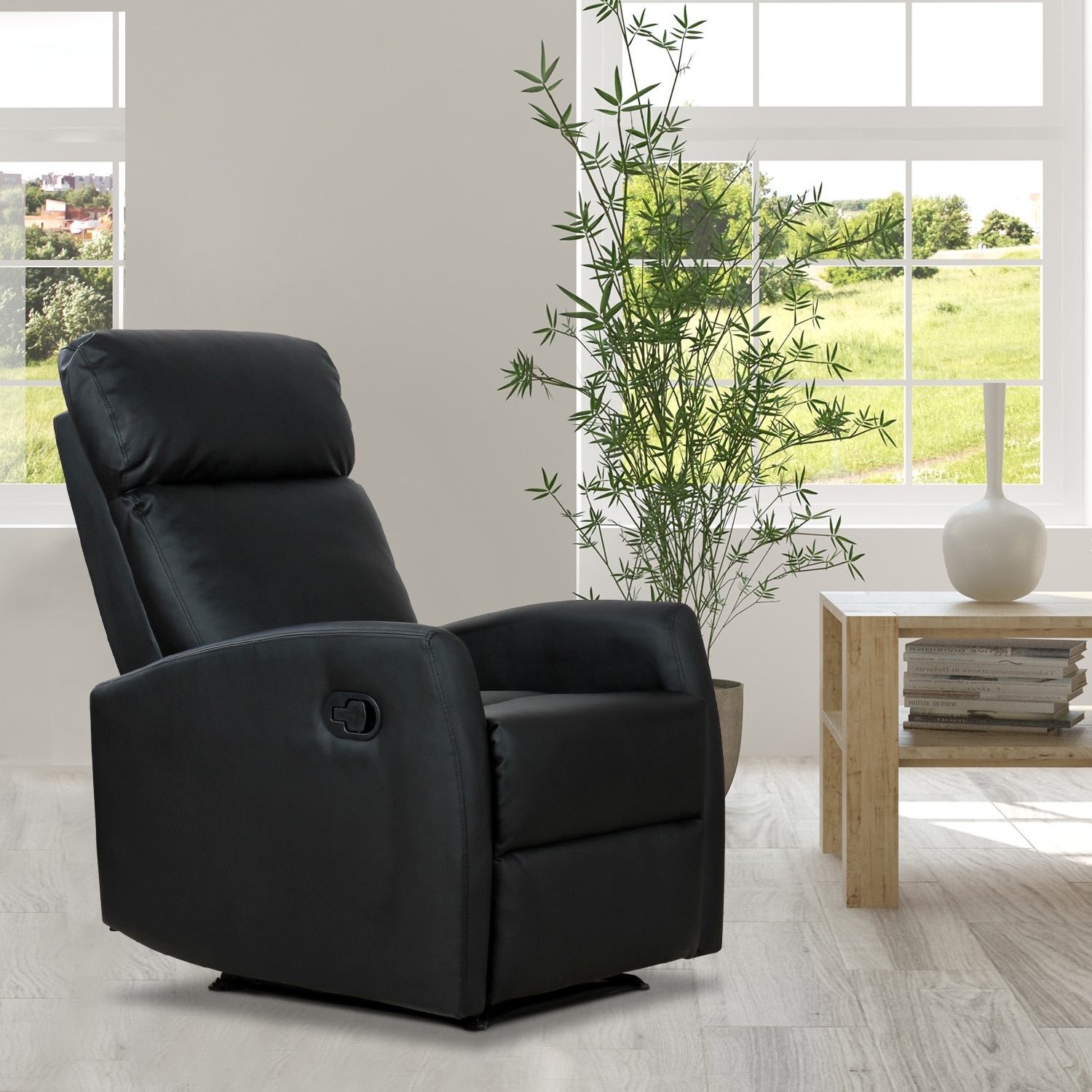 Fotoliu Relax Homcom Rabatabil Ergonomic Piele Sintetica 65 × 92 × ...