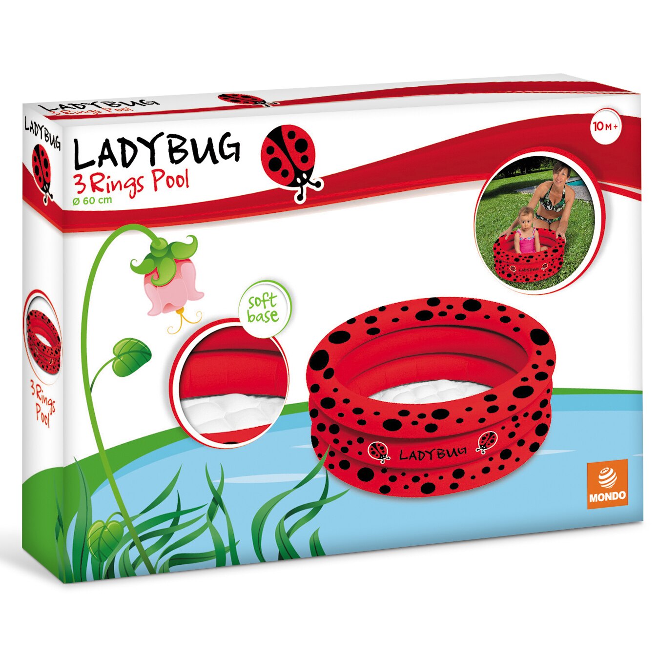 Mondo Baby Felfújható medence, 60 cm, Katicabogár - eMAG.hu