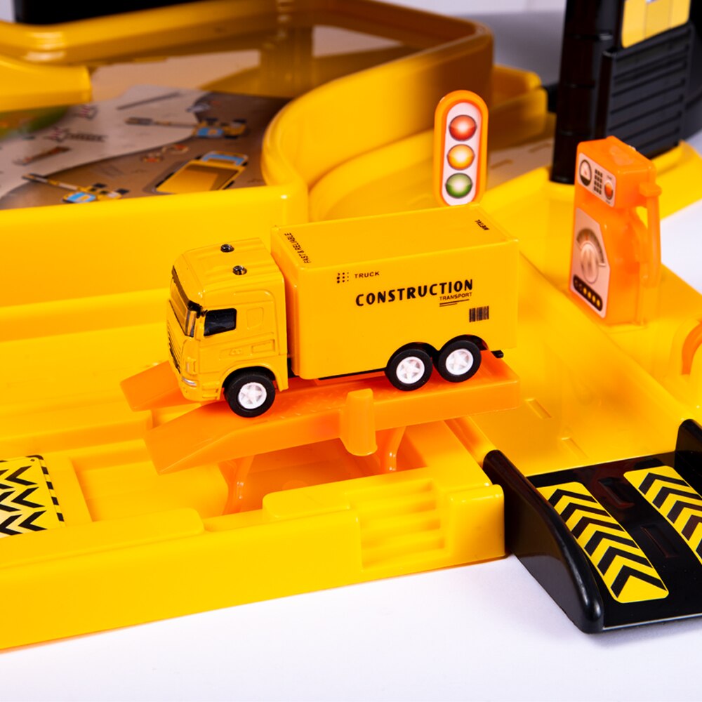 Set garaj/santierde joaca pentru copii, Dede, 3 ani+, 2 Masinute metal ...