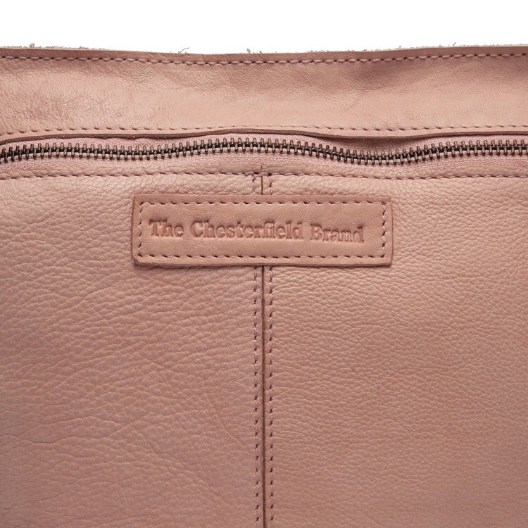 Дамска чанта Chesterfield, Lisa, естествена кожа, розов - eMAG.bg