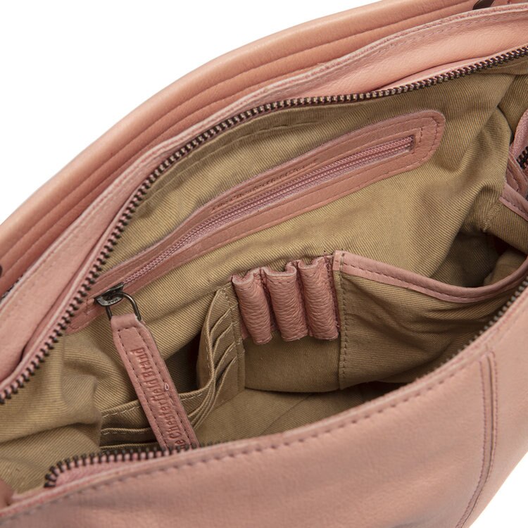 Дамска чанта Chesterfield, Lisa, естествена кожа, розов - eMAG.bg