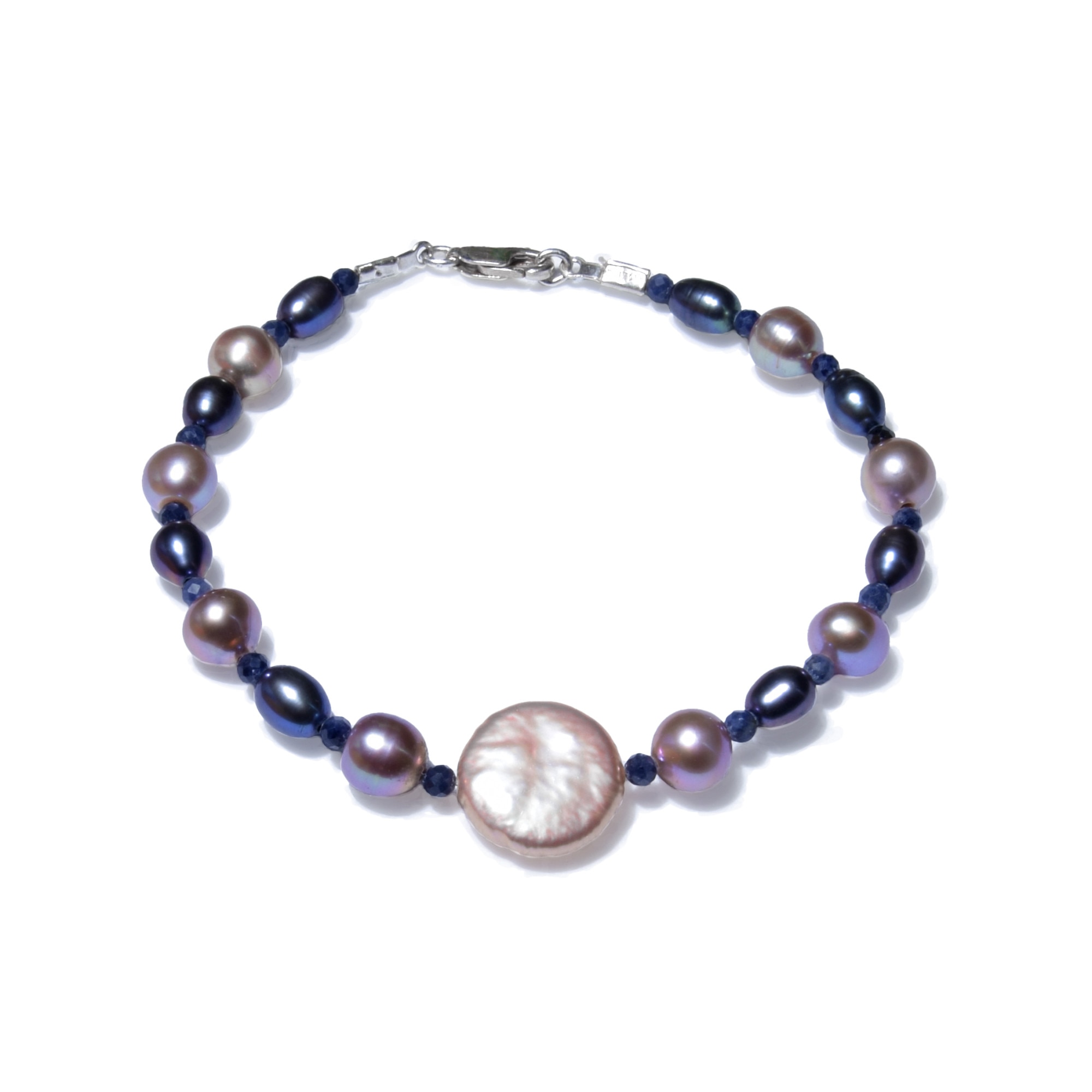 Bratara GetStoned "Roua Diminetii" cu Perle si Safir - eMAG.ro