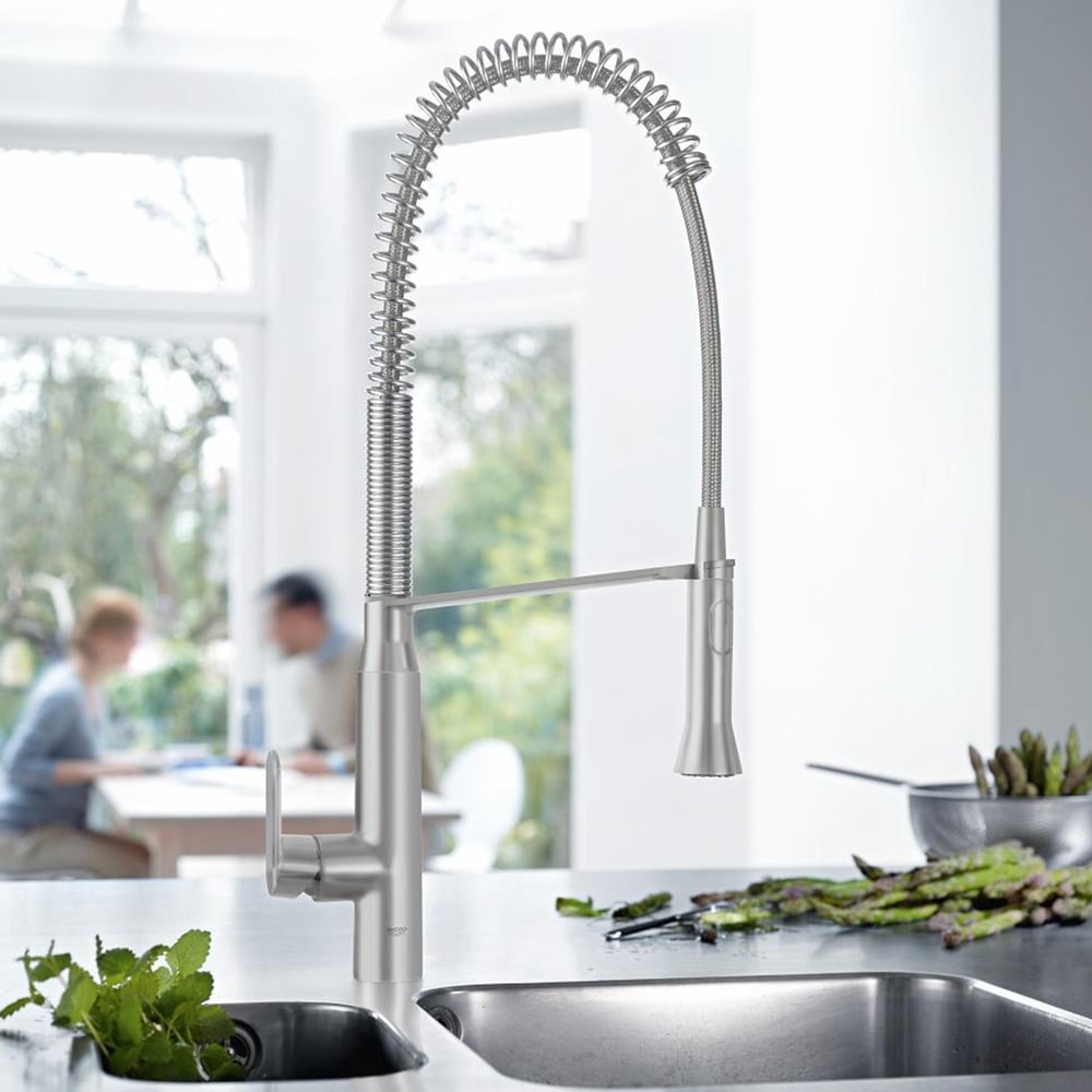 Смесител Grohe, K7, 32950000, кухненски смесител, еднодупков монтаж, 35 mm керамичен картуш ...