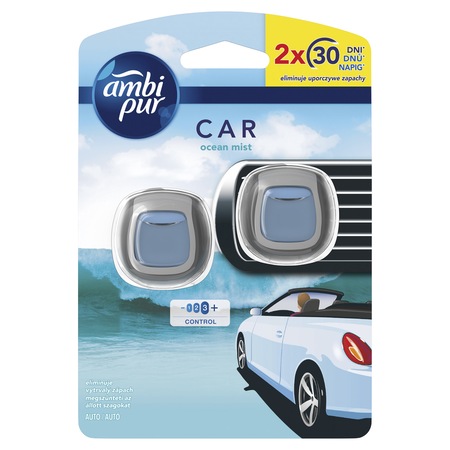 Odorizant Auto Ambi Pur, Duo 2 x 2 ml, Ocean Mist - eMAG.ro