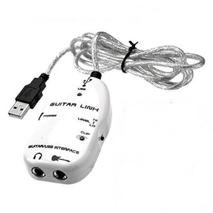 Interfata Audio USB Pentru Chitara Electrica Pc Si Mac Alb - eMAG.ro
