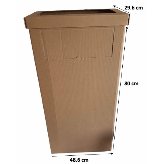 Set 15 Cutii cosuri de gunoi, DeaSign, Carton, Maro- Natur, 486x296x800 ...