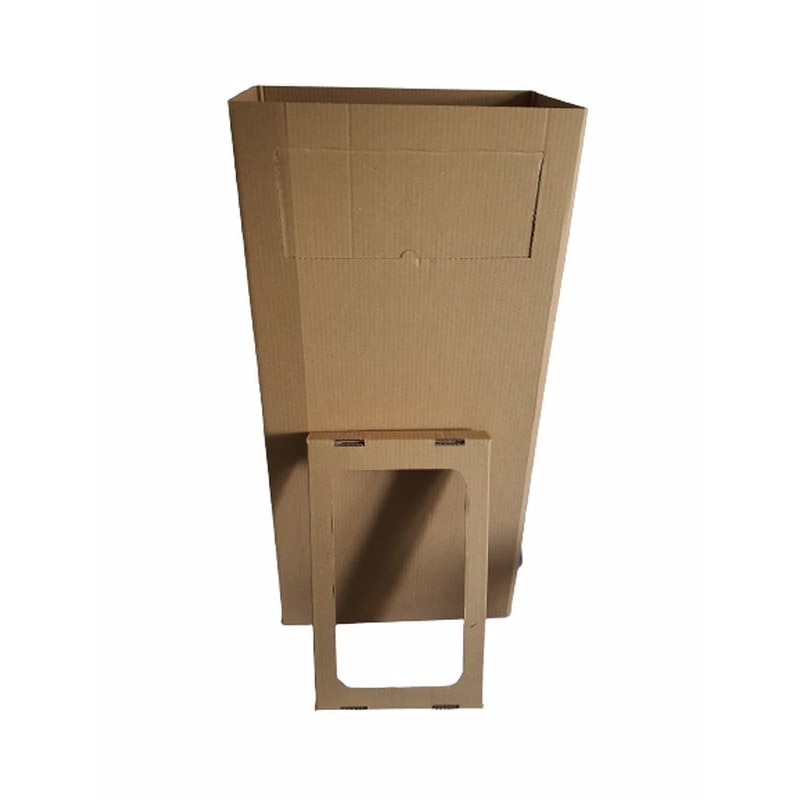 Set 15 Cutii cosuri de gunoi, DeaSign, Carton, Maro- Natur, 486x296x800 ...